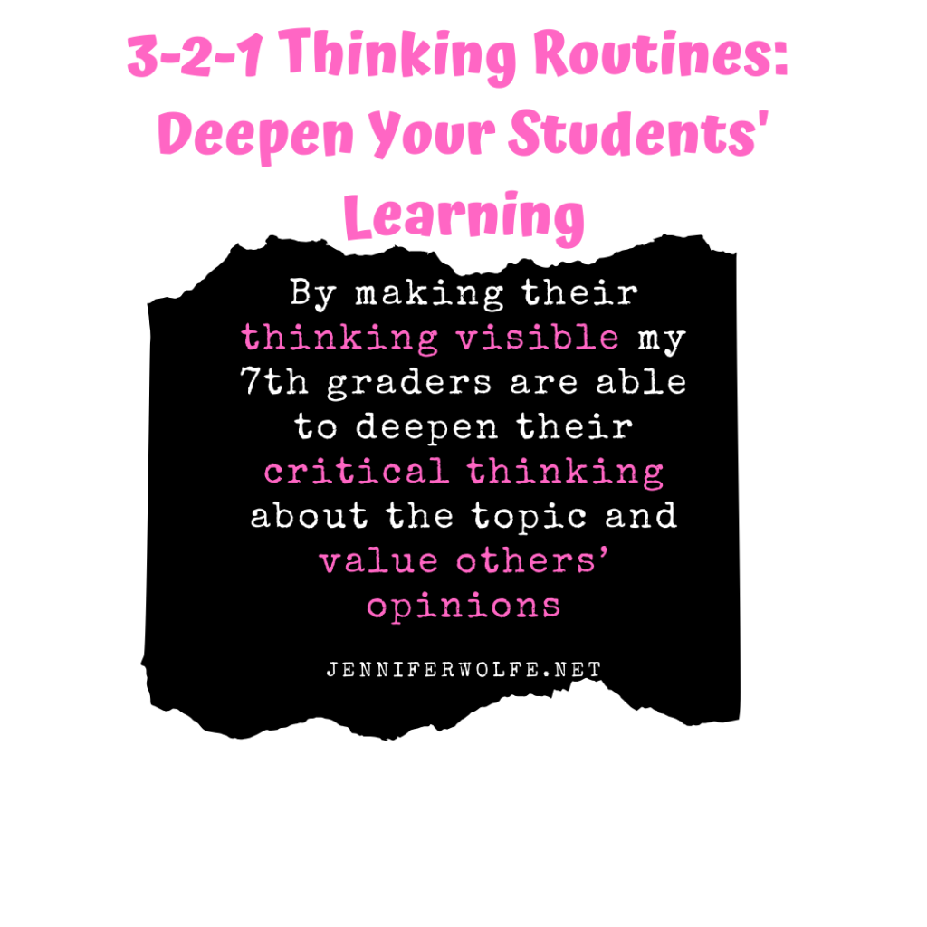 3-2-1 Thinking Routine - mamawolfe